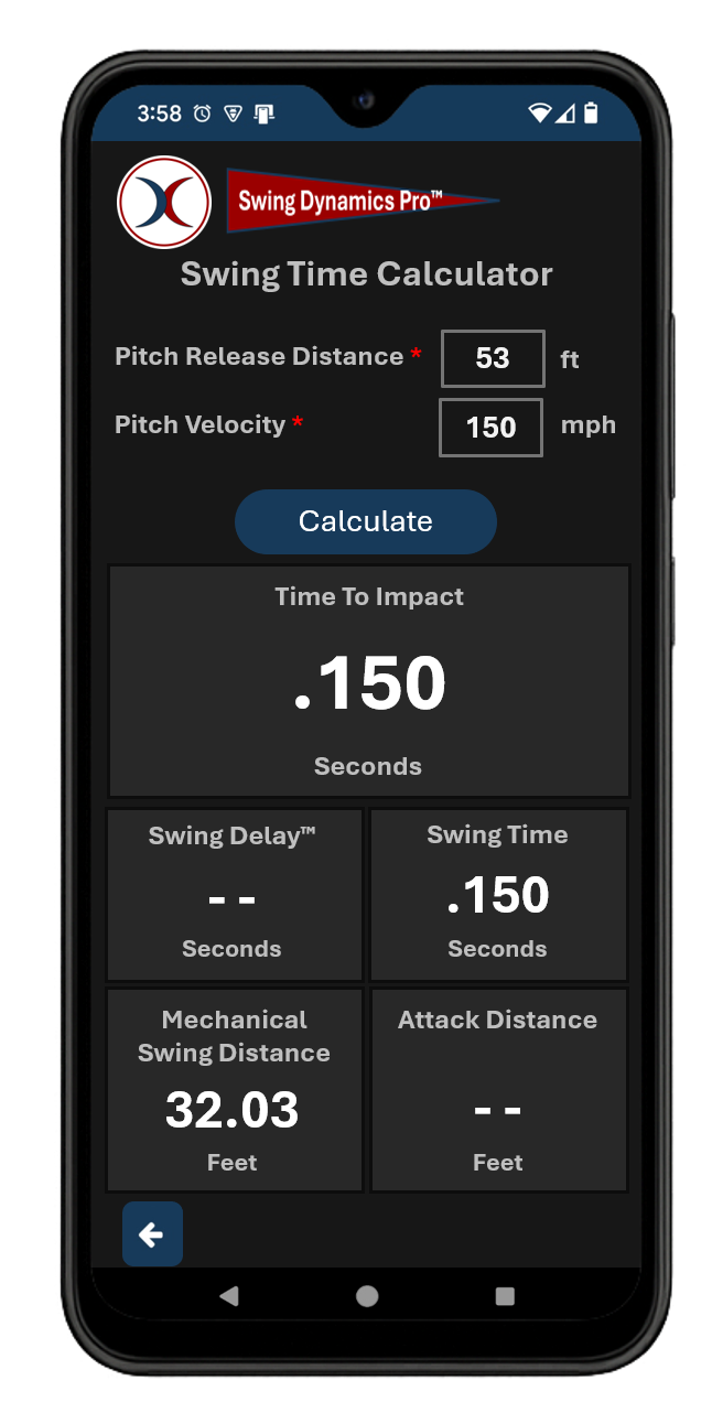 Swing Time Calculator - X Factor Technology
